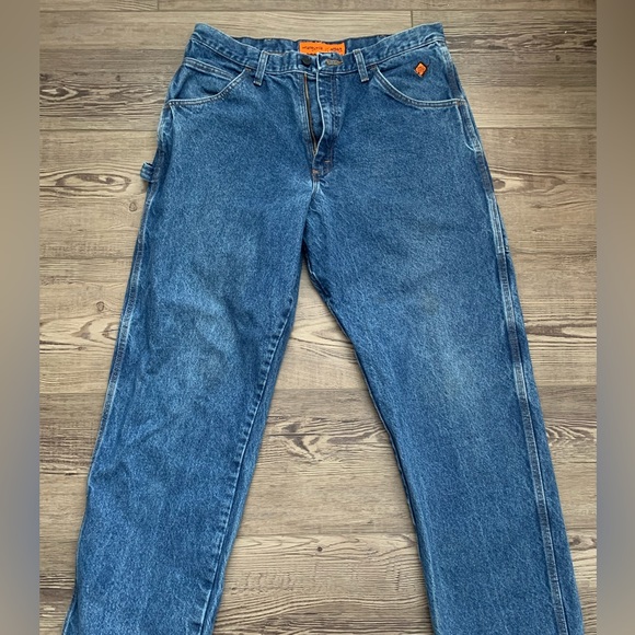 Wrangler | Jeans | Wrangler Work Jeans With Orange Decals | Poshmark